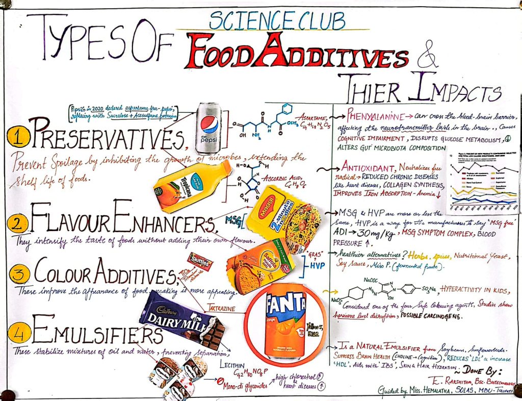 Science Club Poster Presentation on "Types of Food Additives and Their ...